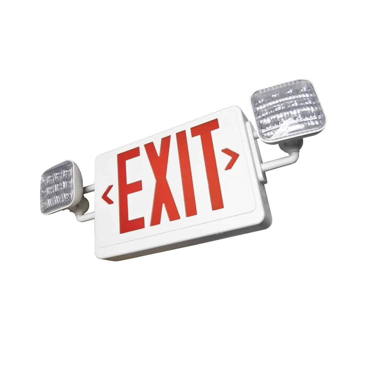Thermoplastic, LED Exit Sign and Emergency Light Combo | CMB