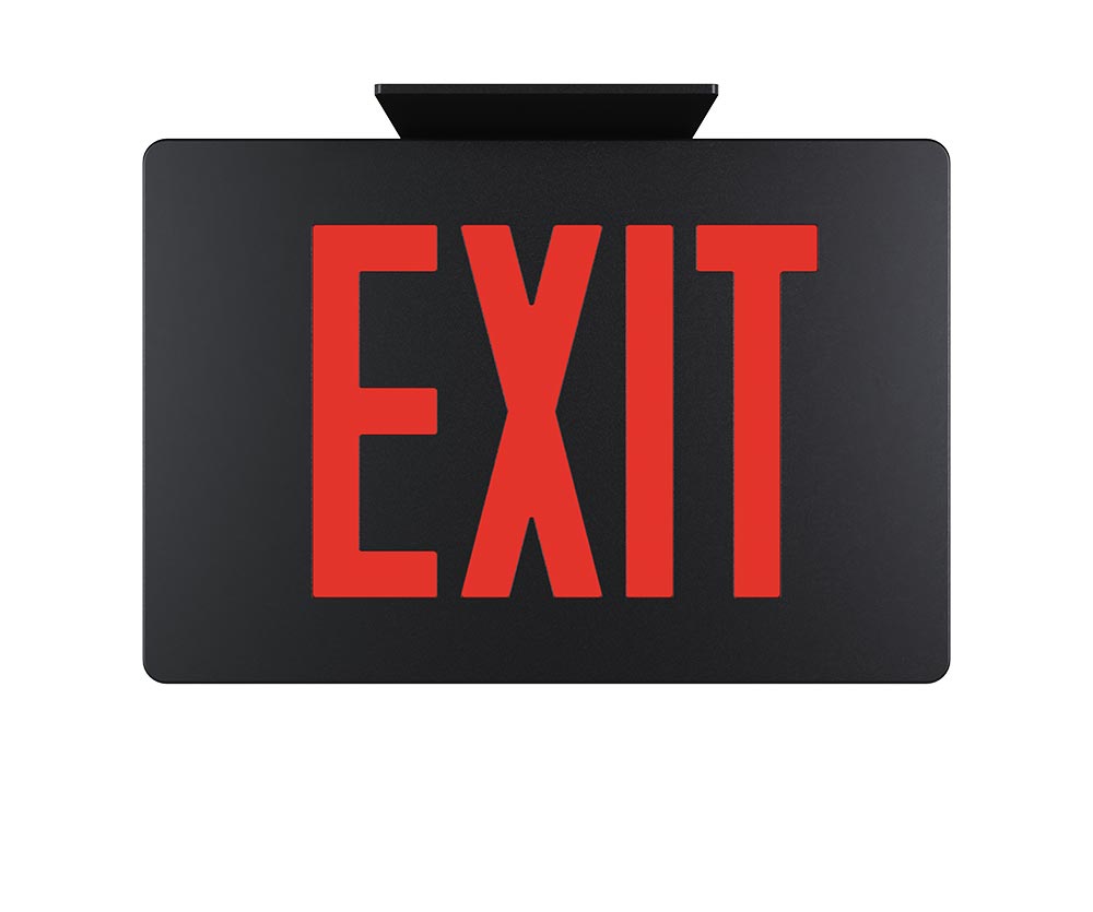 Brushed aluminum exit signs | Wet location and hybrid options | Isolite